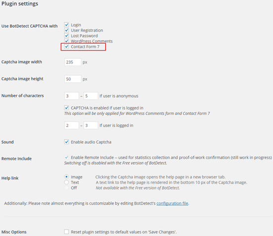 Contact Form 7 CAPTCHA