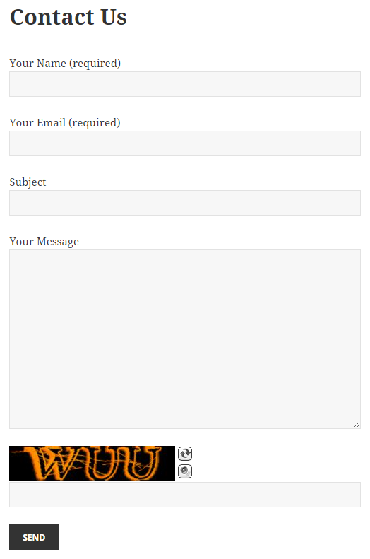 Contact Form 7 CAPTCHA
